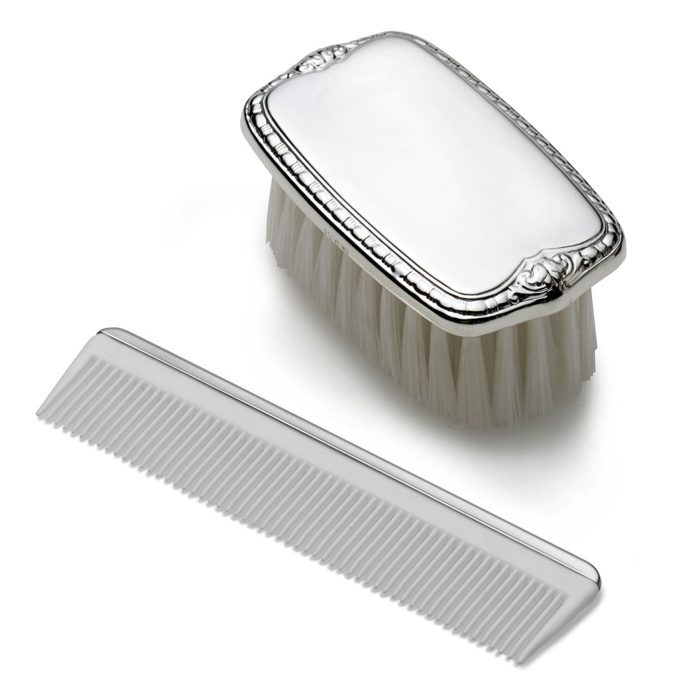 Sterling Collectables: Empire Silver Boys Brush & Comb Set in Pewter