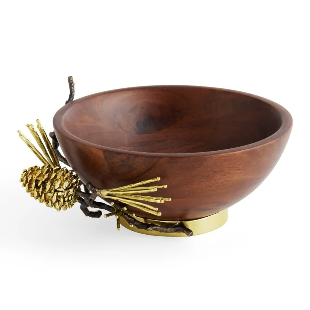 Sterling Collectables: Michael Aram Pine Cone Wood Small Bowl