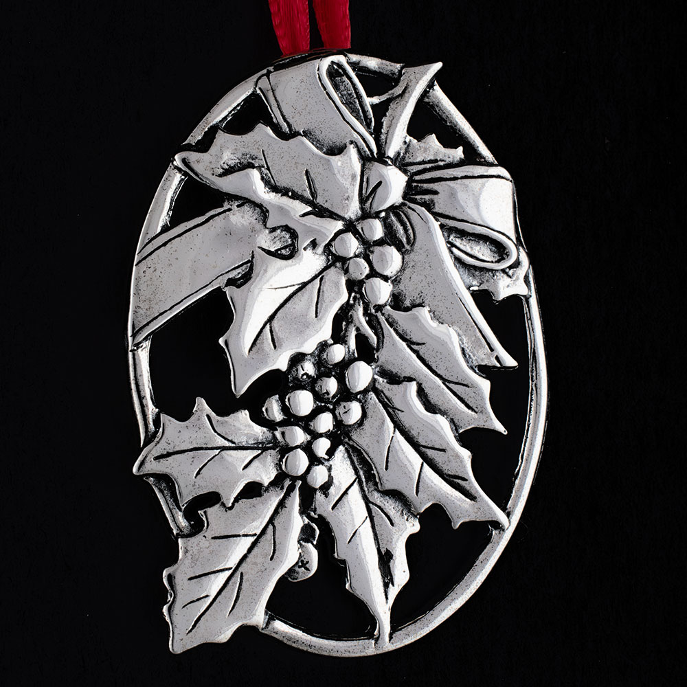 Sterling Collectables: Hand & Hammer Holly Sterling Ornament