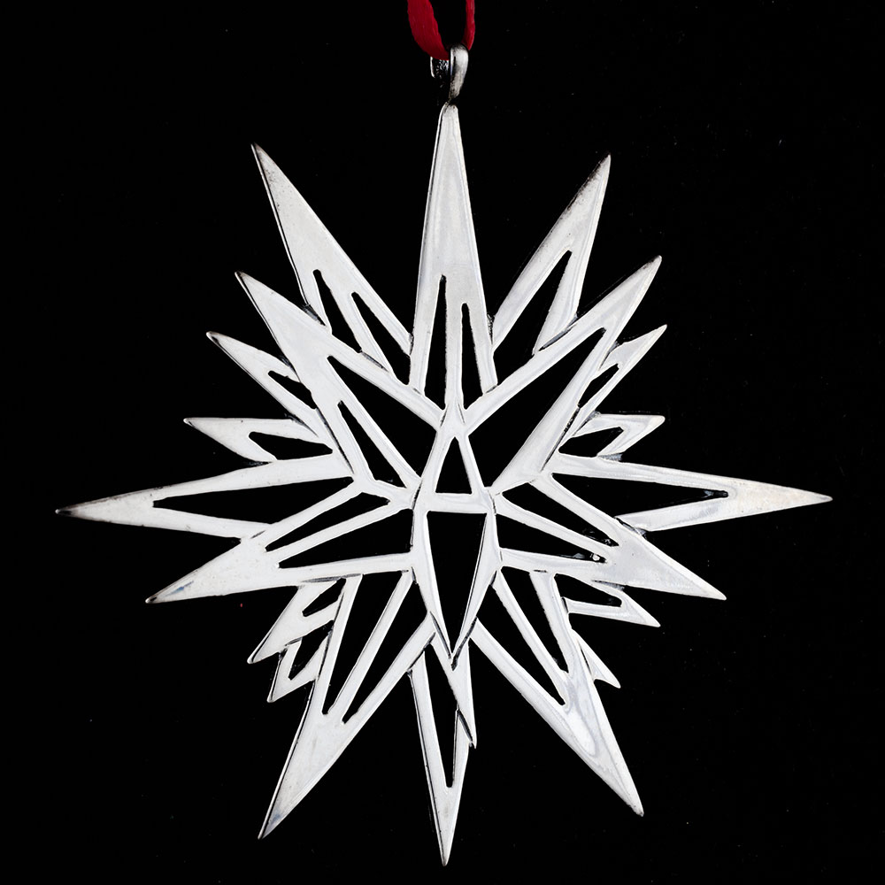 Sterling Collectables: Hand & Hammer Moravian Star Sterling Ornament