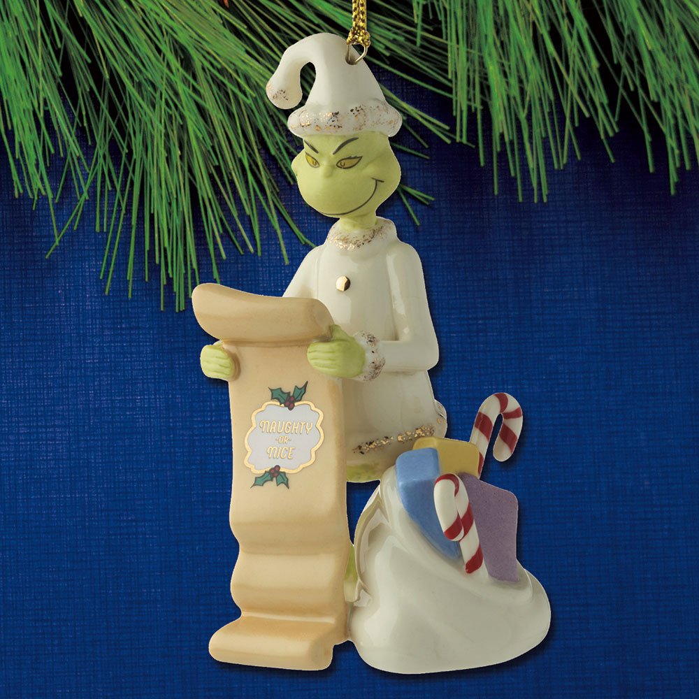 Sterling Collectables: 2025 Lenox Grinch With List Porcelain Ornament