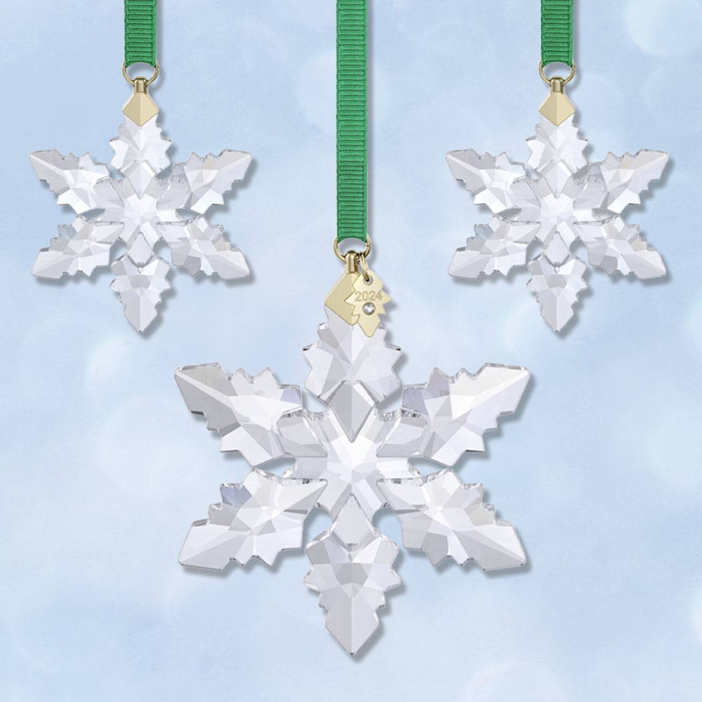 Sterling Collectables: 2024 Swarovski Annual Snowflake Crystal Ornament Set