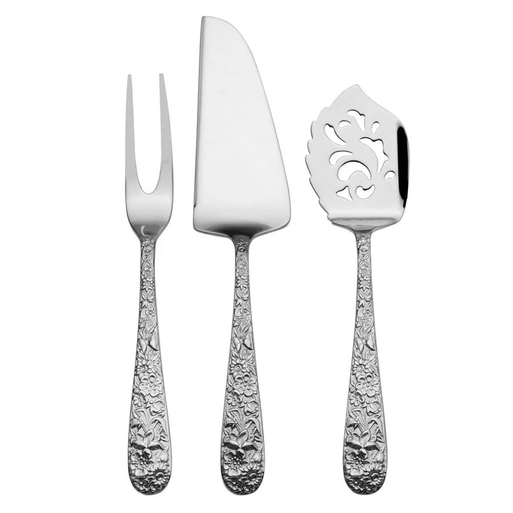 Sterling Collectables: Towle Contessina 3 Piece Cheese Set Stainless Steel