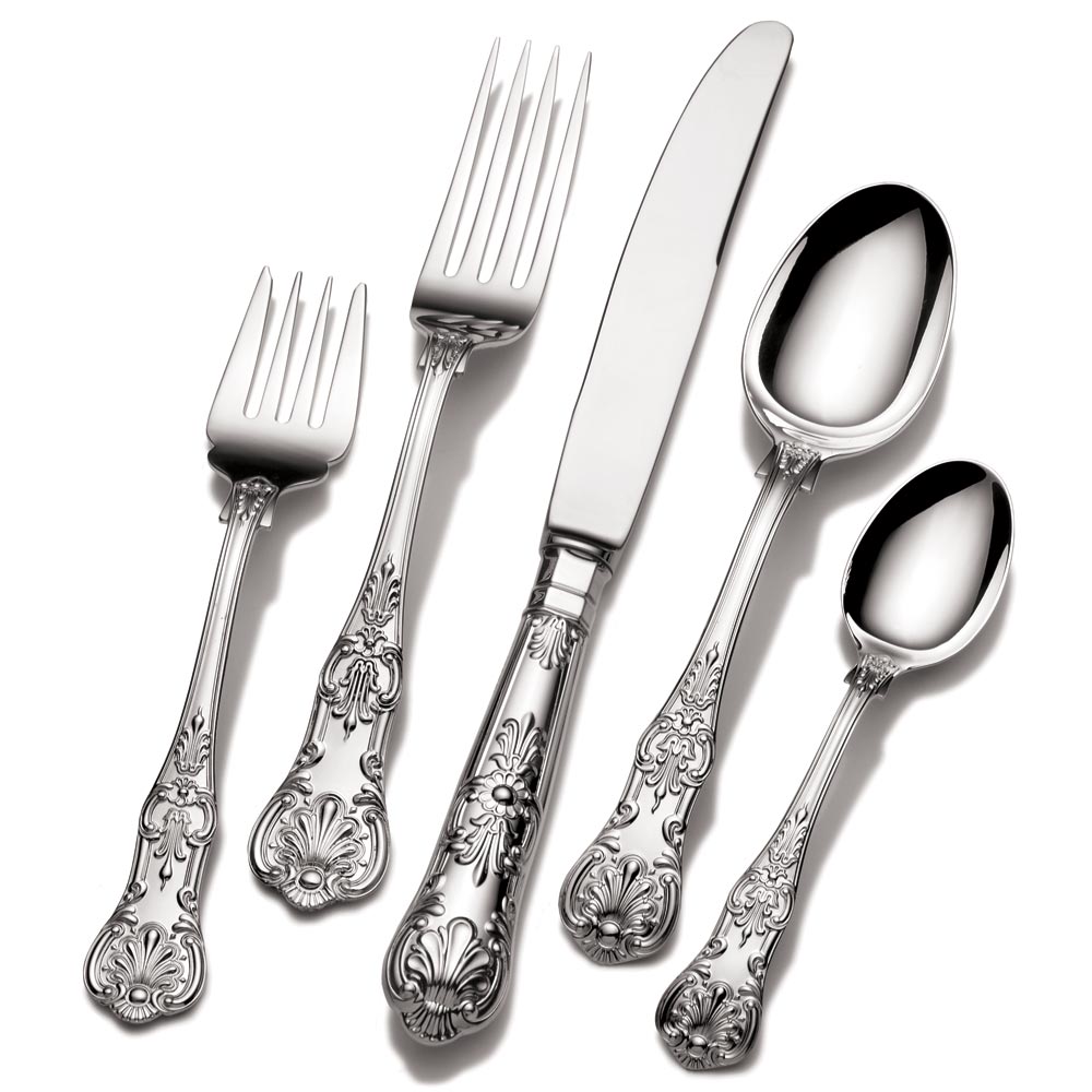 Sterling Collectables: Wallace Queens 65 Piece Stainless Steel Flatware Set