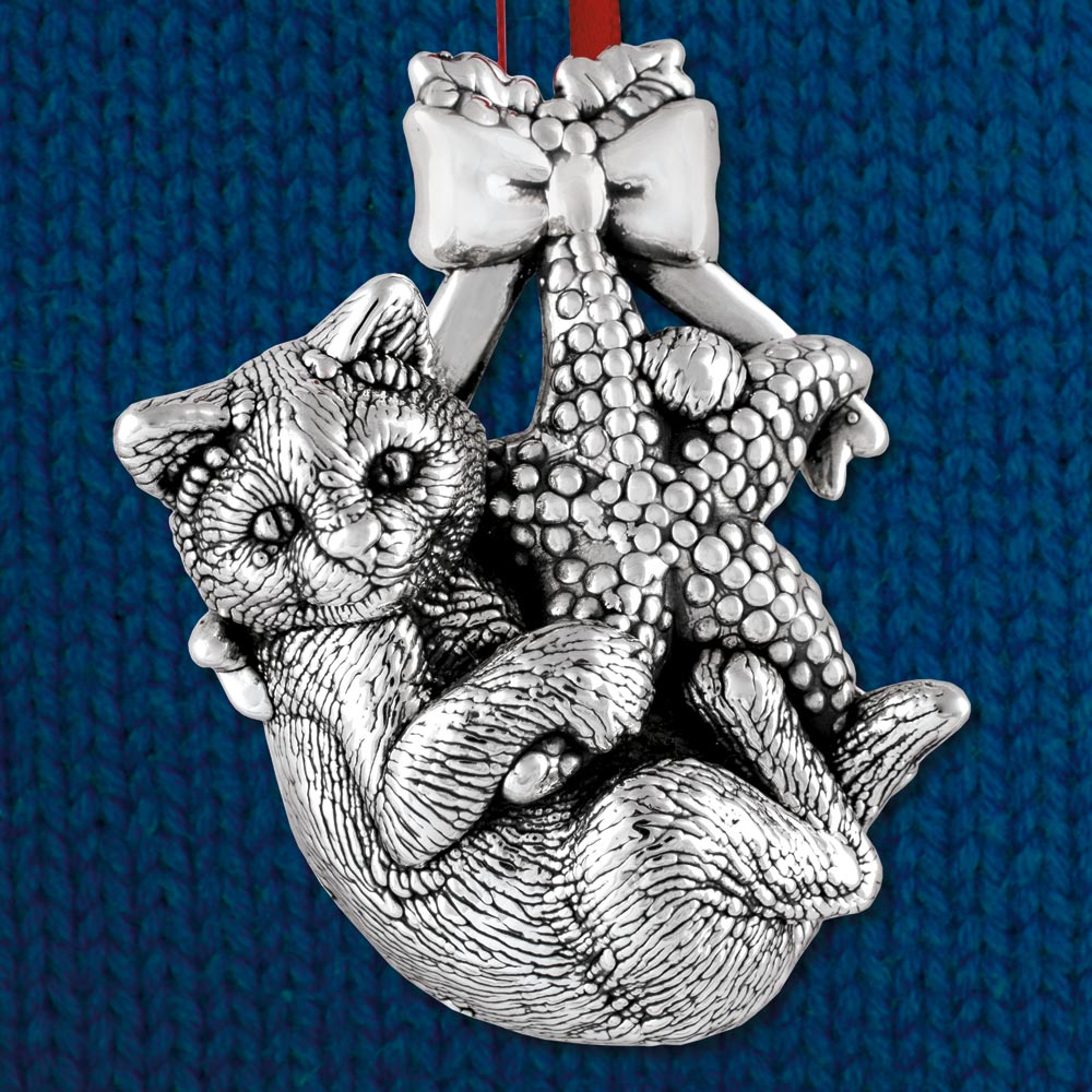 Sterling Collectables: Cat of Mine Starfish Kitten Sterling Ornament