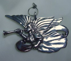 Sterling Collectables: Cavanaugh Angel with Horn Sterling Ornament