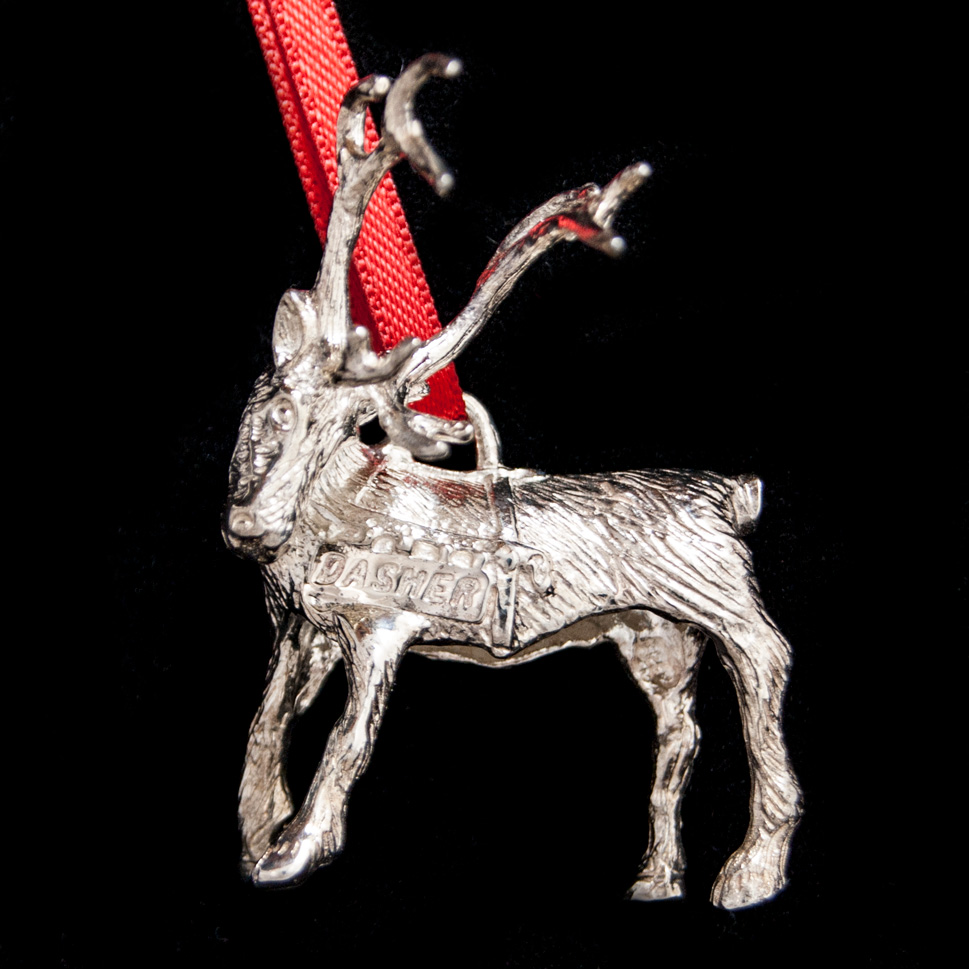 Sterling Collectables: Cazenovia Dasher Reindeer Sterling Ornament
