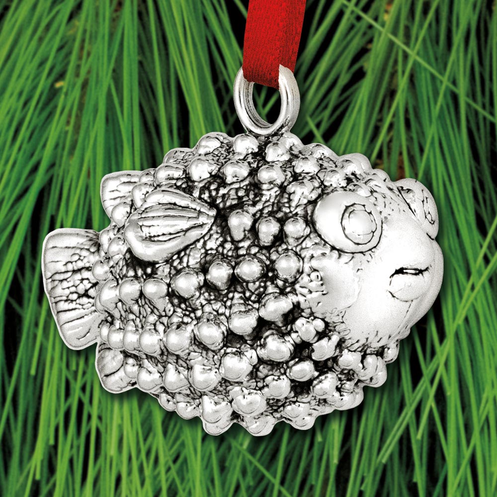 Sterling Collectables: Donna Carter Designs Baby Blowfish Sterling Ornament