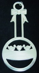Sterling Collectables: Diamonds in Bloom Baby Rattle Sterling Ornament