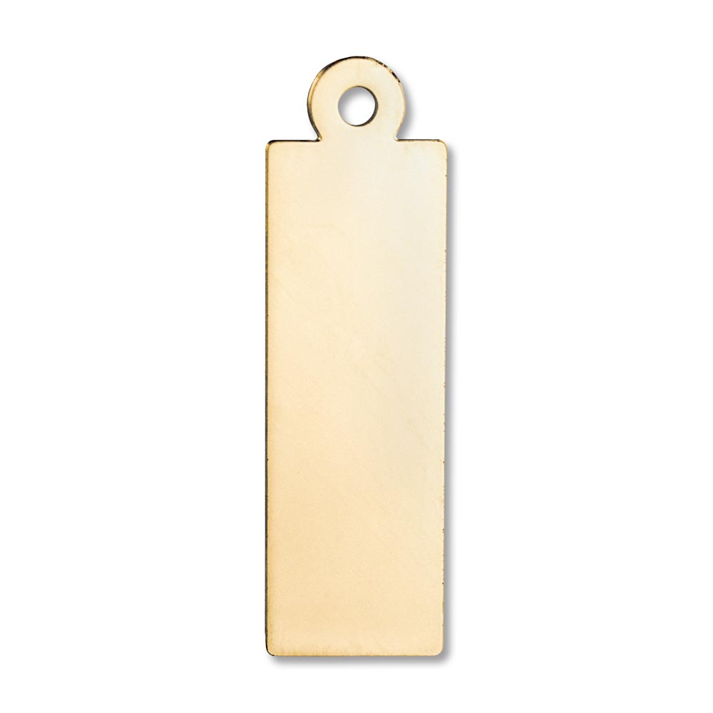 Sterling Collectables: Large Rectangular Engravable Gold Plated Tag