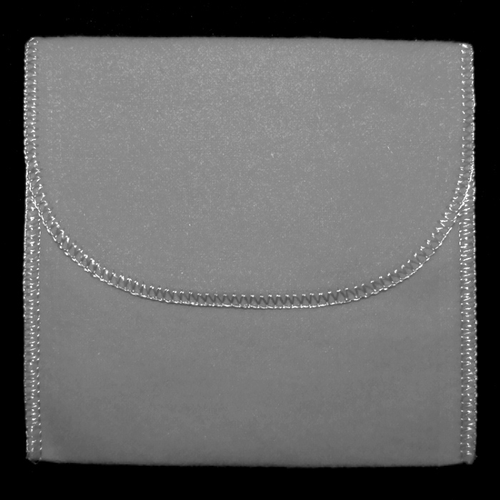 Sterling Collectables: 4 x 4 Gray Flannel Bag with Flap