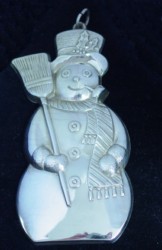 Sterling Collectables: * Gorham Snowman Sterling Ornament