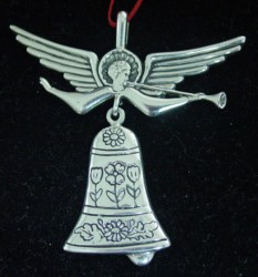 Sterling Collectables: Hand & Hammer Bell Angel Sterling Ornament