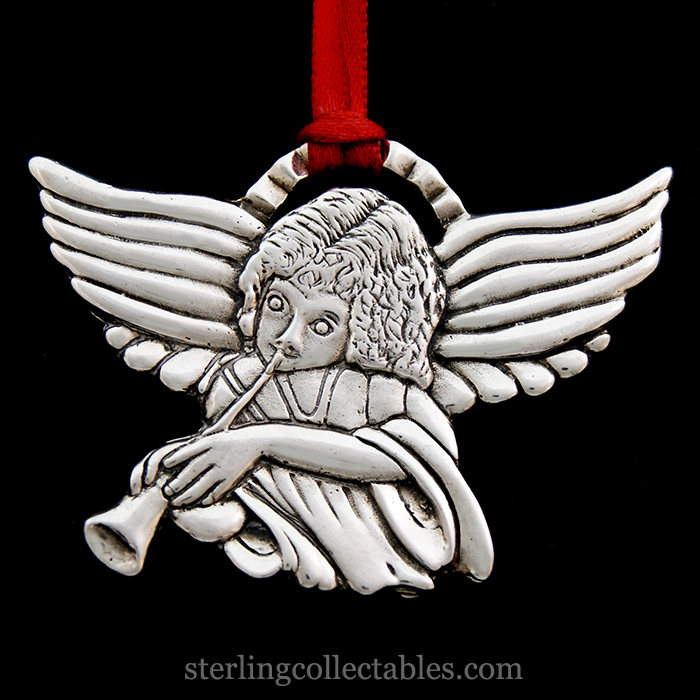 Sterling Collectables: Hand & Hammer Heralding Angel Sterling Ornament