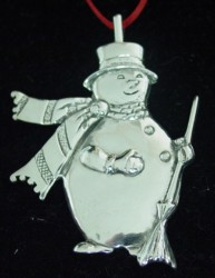 Sterling Collectables: Hand & Hammer Snowman Sterling Ornament