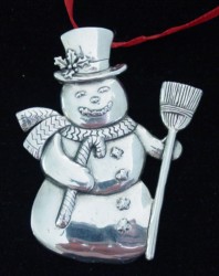 Sterling Collectables: Hand & Hammer Snowman Sterling Ornament
