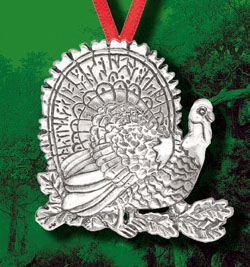 Sterling Collectables: Hand & Hammer November Turkey Sterling Ornament