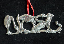 Sterling Collectables: Hand & Hammer Flamingo Noel Sterling Ornament