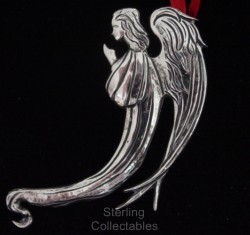 Sterling Collectables: Hand & Hammer Crescent Angel Sterling Ornament