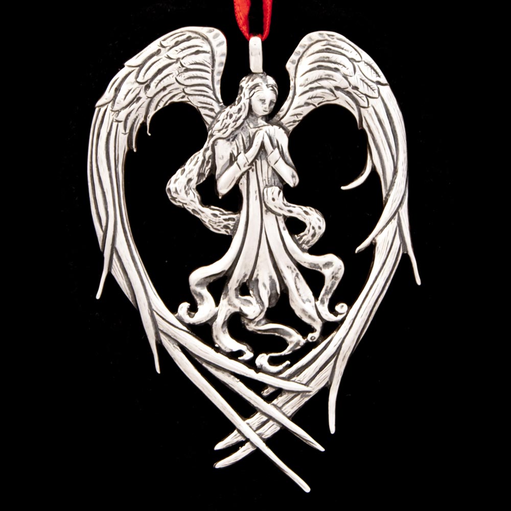 Sterling Collectables: Hand & Hammer Guardian Angel Sterling Ornament