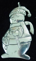 Sterling Collectables: Hand & Hammer Snowman Sterling Ornament