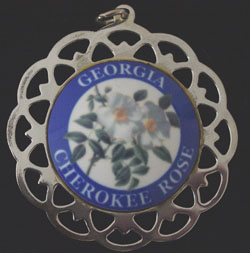 Sterling Collectables: * Lunt Georgia State Flower Sterling Ornament