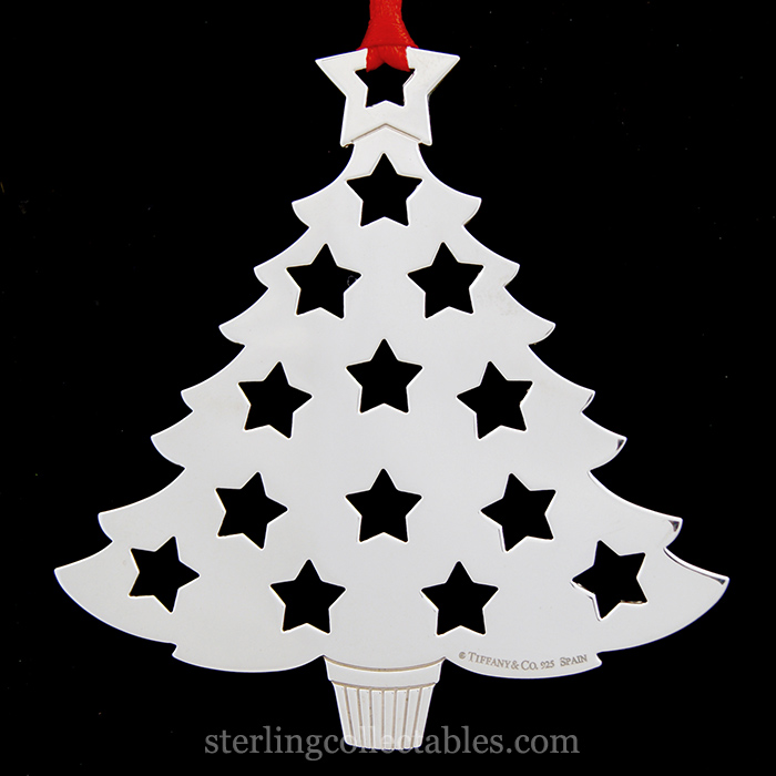 Sterling Collectables: Tiffany Christmas Tree with Stars Sterling Ornament