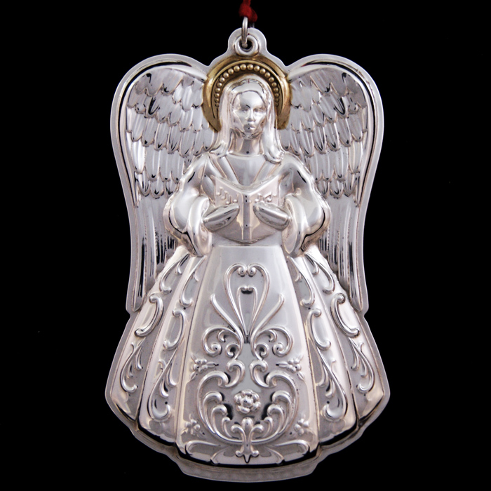 Sterling Collectables: 2001 Towle Angel with Gold Accent Sterling Ornament