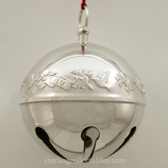 Sterling Collectables: 1977 Wallace Sleigh bell Silverplate Ornament