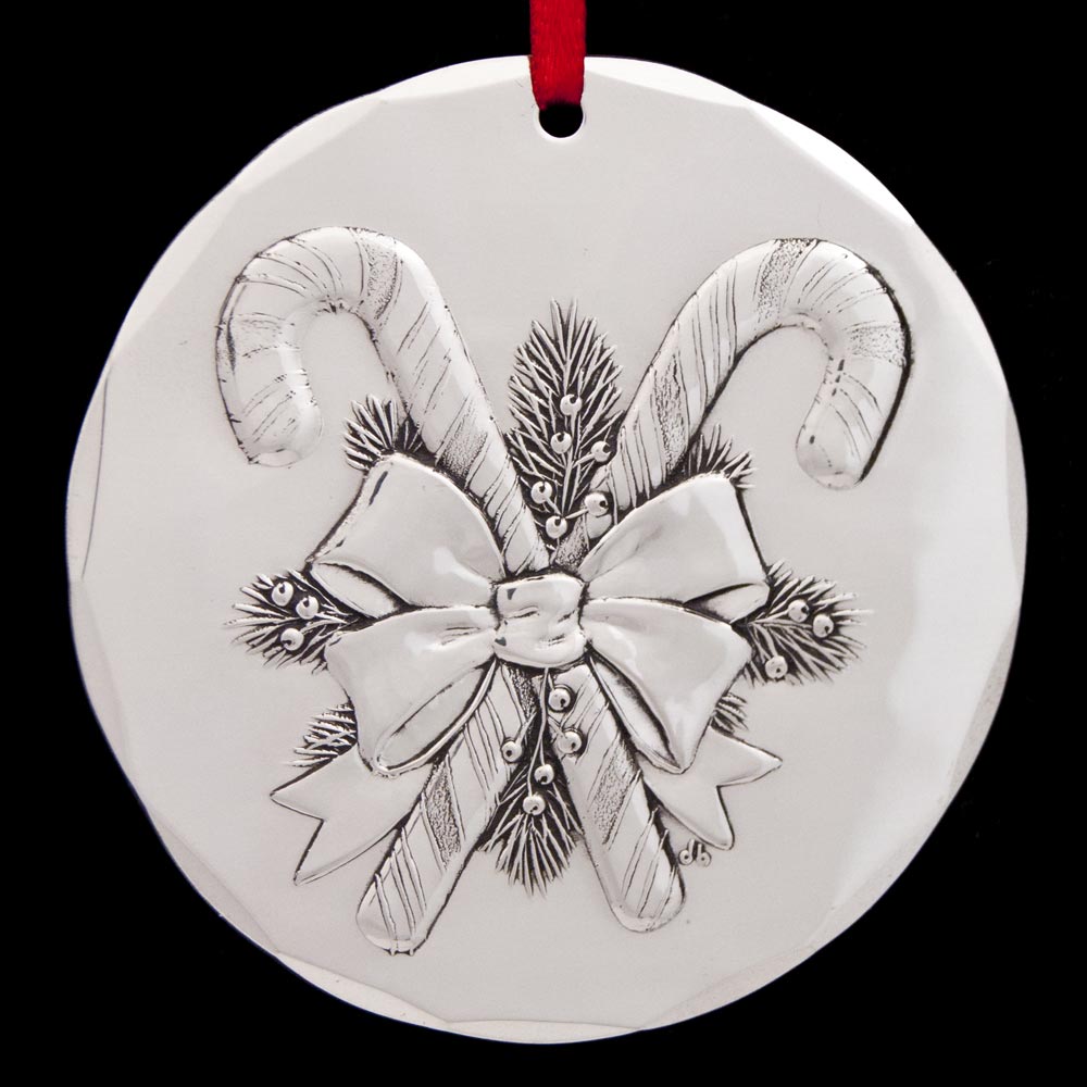 Sterling Collectables: 2001 Wendell August Candy Canes Sterling Ornament